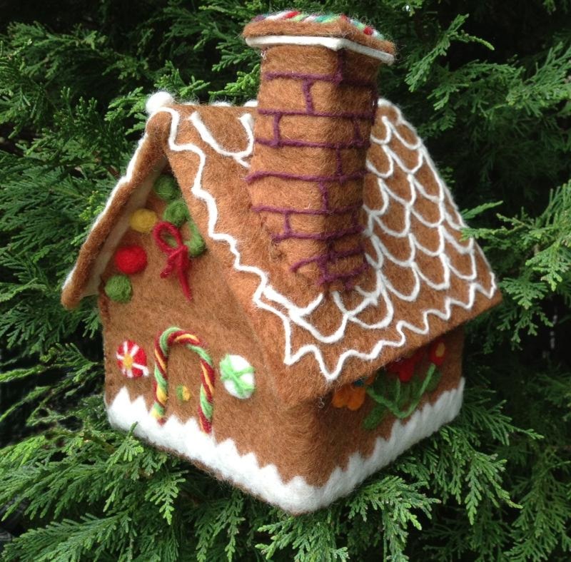Gingerbread House In Felt