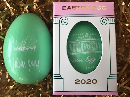 2020 Official White House Wooden Easter Egg - Green
