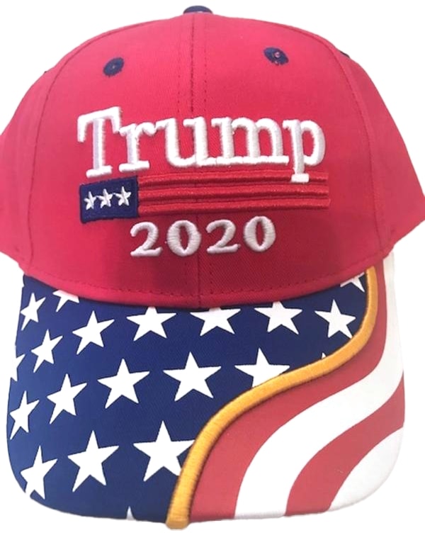 Trump 2020 RED Cap with STARS on the brim