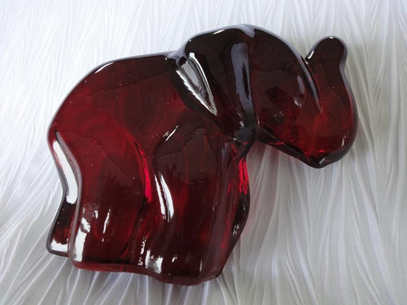 Crystal Elephant Paperweight by Moser