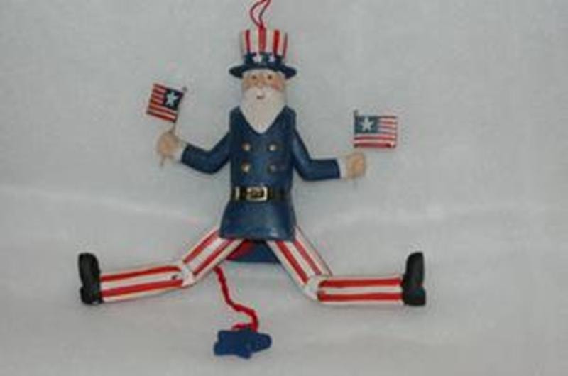 Jointed Uncle Sam Pull Toy/Ornament