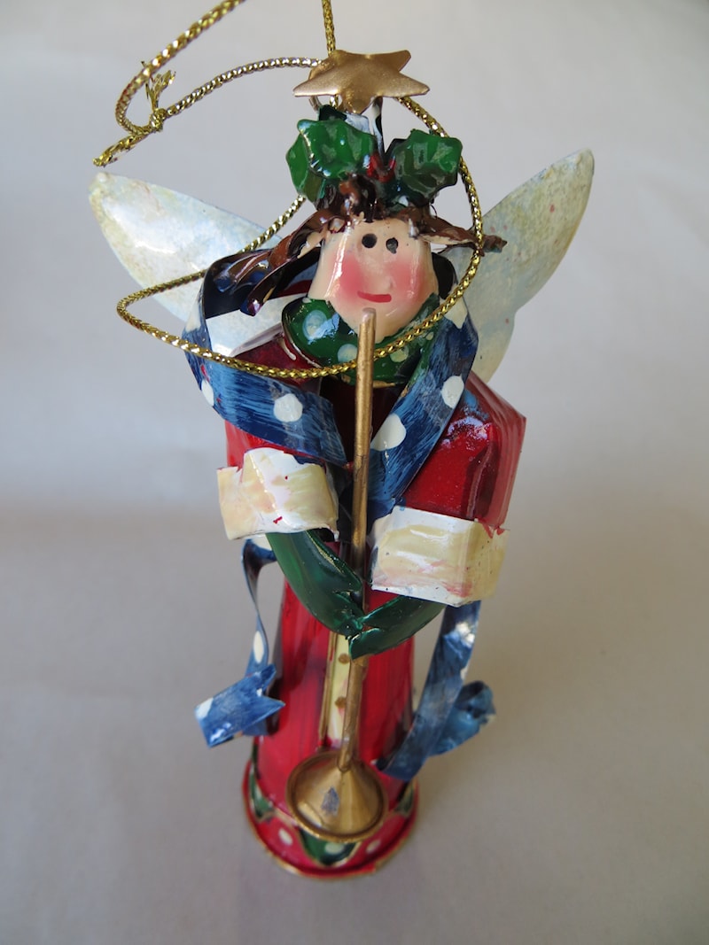 Angel - Patriotic Tin Angel Ornament