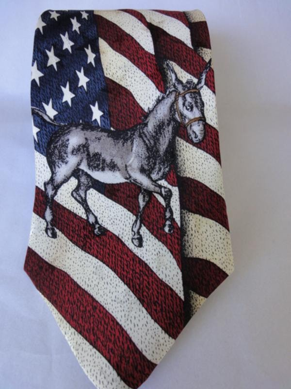 Donkey on Striped Tie