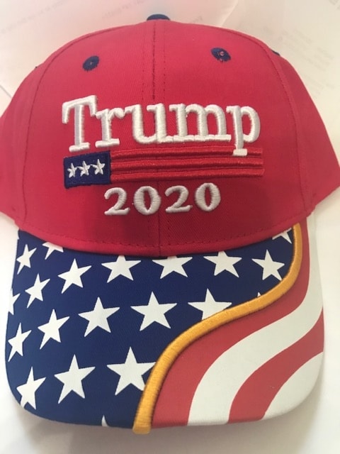 Trump 2020 RED Cap with STARS on the brim